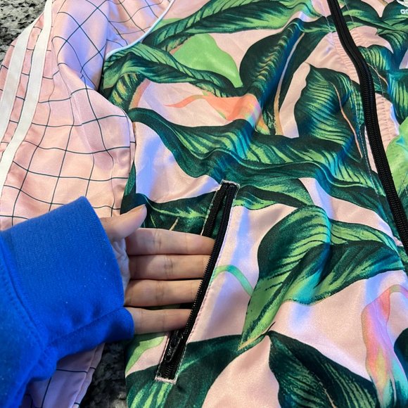 adidas | Jackets & Coats | Adidas Nwot Farm Rio Tropical Palm Leaf ...